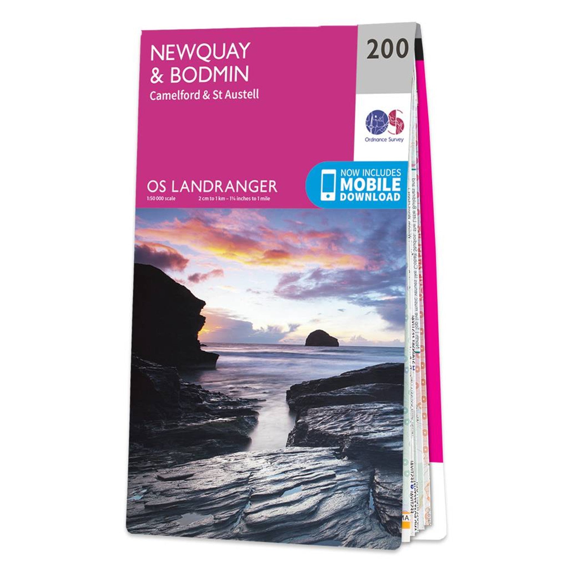 OS Landranger Map 200 Newquay & Bodmin Camelford & St Austell – Premier ...