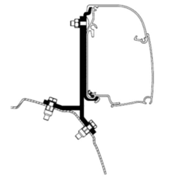 Thule 4200 Adaptor Brackets - Ford Transit Custom / Tourneo RHD ...
