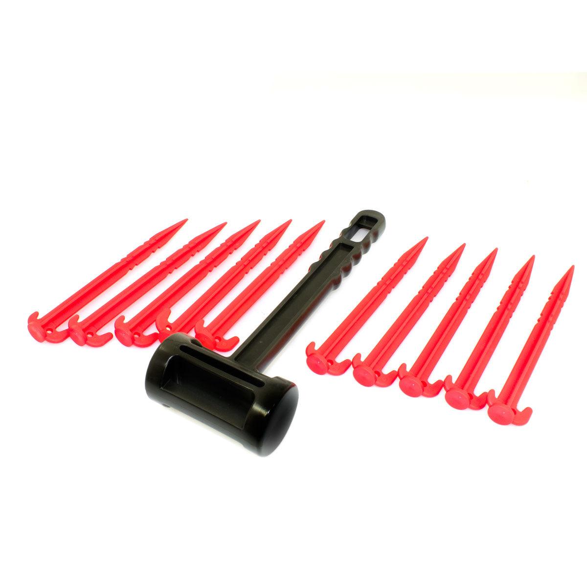 Tent & Awning Pegs with Mallet/Peg Puller Tool - Buy Now From Towsure ...
